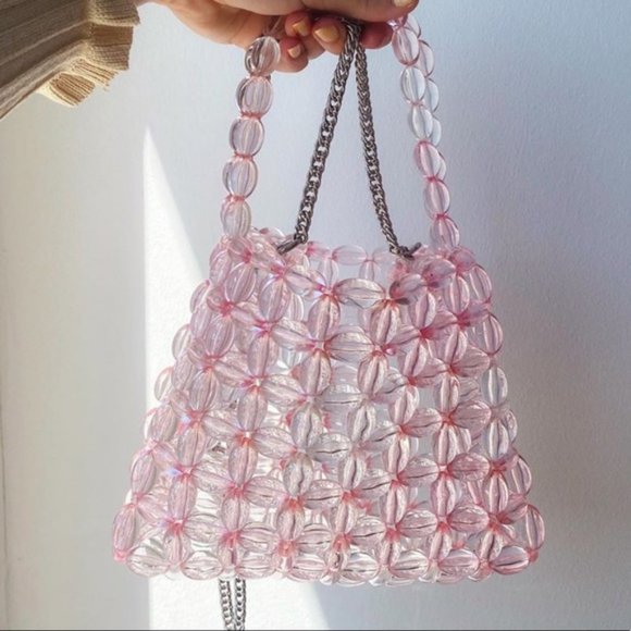 Zara | Bags | Zara Transparent Beaded Bucket Bag | Poshmark